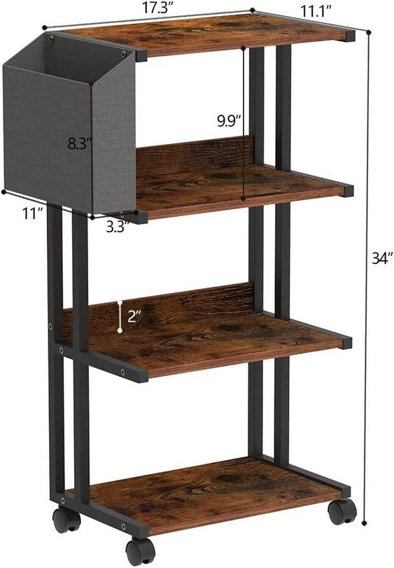 Jual Printer Stand - Meja Printer Kayu Jati Kombinasi Kaki Besi ...