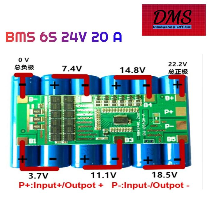Jual Modul Bms 6s 24v 20a Baterai Lithium 18650 Pack Di Seller Noelle ...