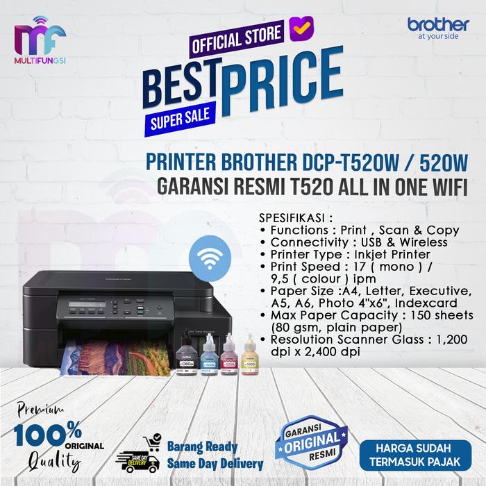 Promo Printer Brother DCP-T520W / 520W Garansi Resmi T520 All in One ...
