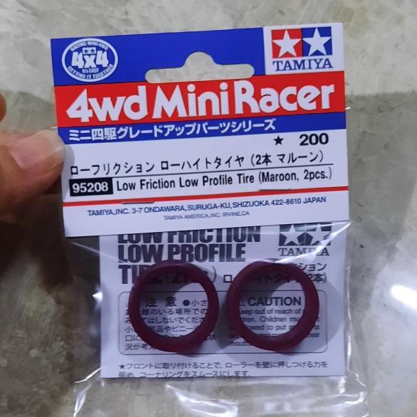 Jual Tamiya 95208 Low Friction Low Profile Tire (Maroon 2pcs) Ban ...