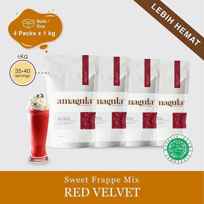 Promo 1KG Amagula Red Velvet Powder / 100% Halal / HORECA - 4 Pcs (1 ...