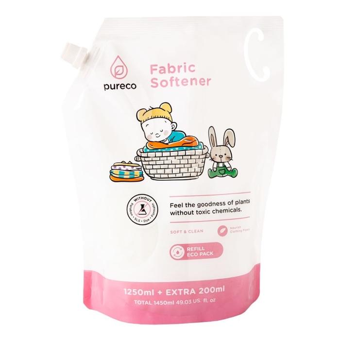 Jual pureco eco pack 1450ml detergent softener liquid dish bottle soap ...