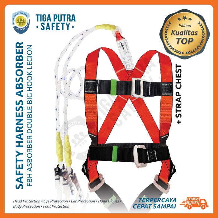 Jual Full Body Harness Absorber Legion Dengan Tali Dada Double Big Hook ...