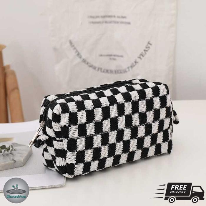 Jual Stationery Make Up Pouch Checkerboard Tempat Makeup dan Alat Tulis ...