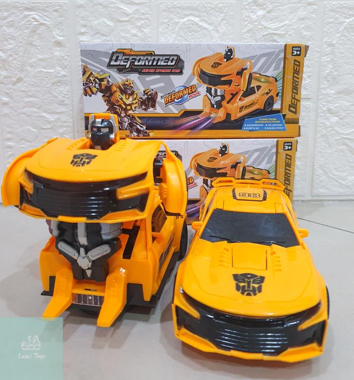 Jual Mainan Anak Transformers Mobil Bumblebee Sport Car Jadi Robot 2703 ...