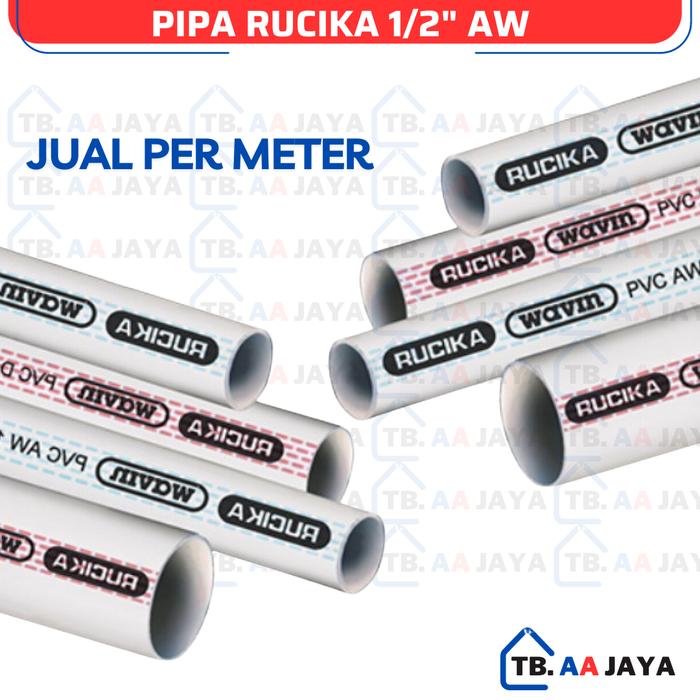 Jual pipa rucika 1/2 inch aw jual per meter pipa pralon pvc - Kab. Tangerang - Toko Bangunan AA ...