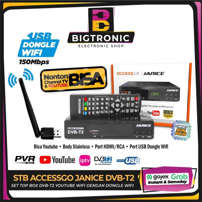 Jual Set Top Box Stb Dvb-t2 Wifi Accessgo Body Full Metal Bisa Tv ...