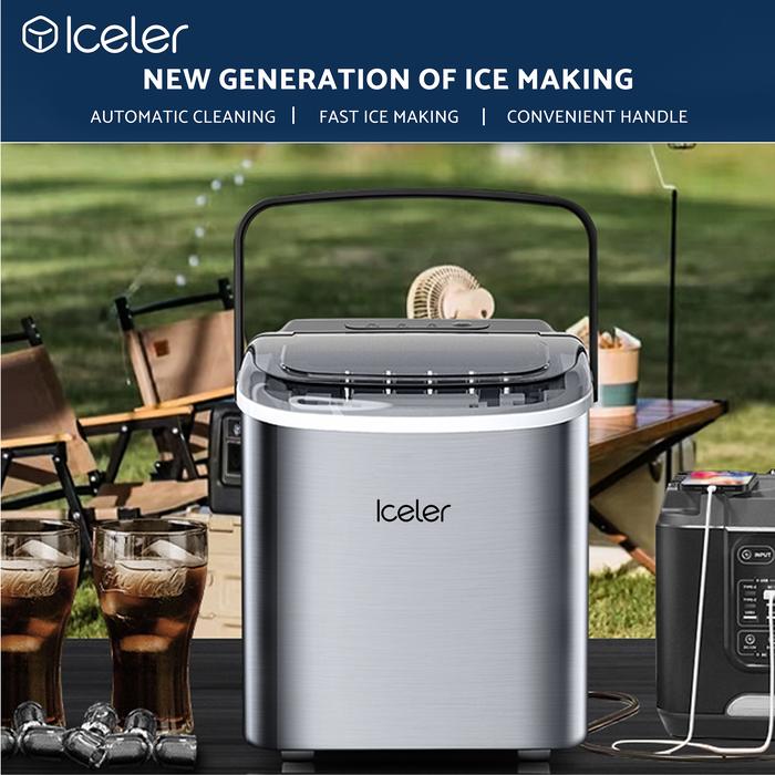 Jual Mesin Es Stainless Ice Maker Iceler 12kg Per 24 Jam Dengan Handle ...