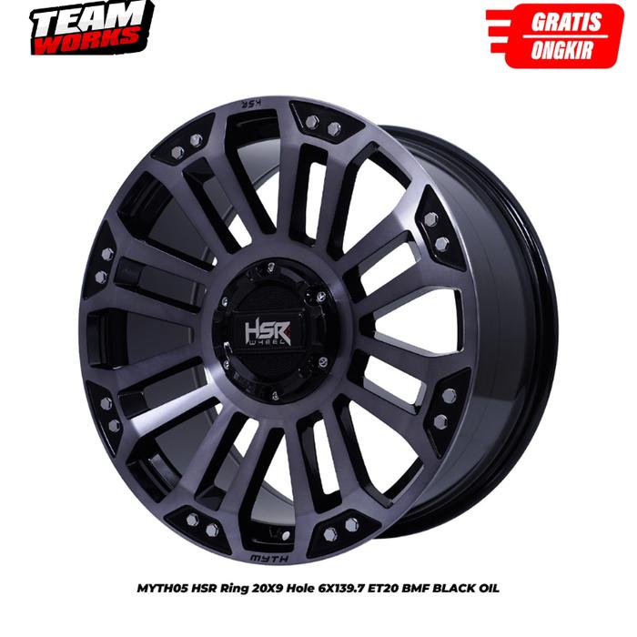 Jual velg hsr myth05 ring 20 black oil fortuner pajero hillux - Kab ...