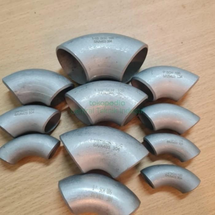 Jual Elbow Las SCH10 Elbow LR Long Stainless SS304 5" INCH - Jakarta ...