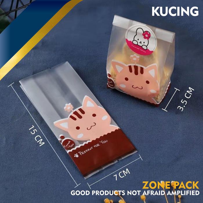 Promo [ 12 PCS ] Plastik Kantong Kue Karakter | Plastik Kemasan Cookies ...