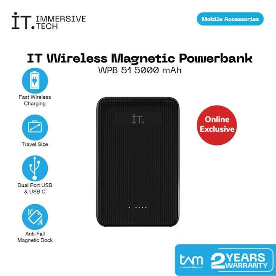 Jual IT Wireless Magnetic Powerbank WPB 51 5000 mAh (BNIB) MASIH SEGEL ...