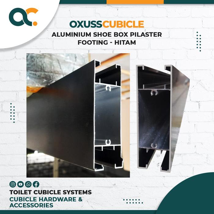 Jual Aluminium Shoe Box Pilaster Footing Dudukan Kaki Partisi Cubicle ...