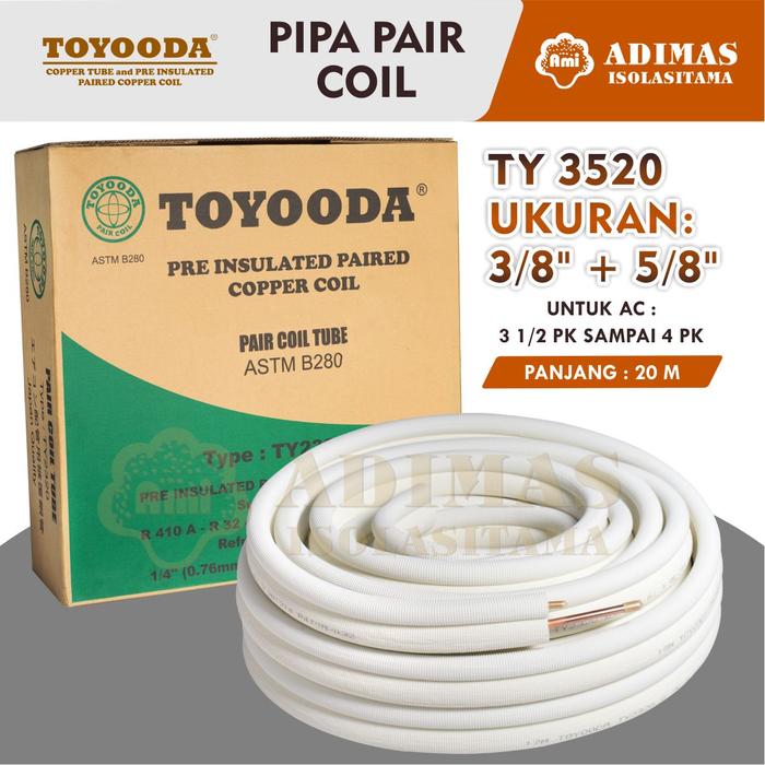 Jual Pipa AC Toyooda Pair Coil TY 3520 Ukuran 3/8" + 5/8" AC 3 1/2 - 4 ...