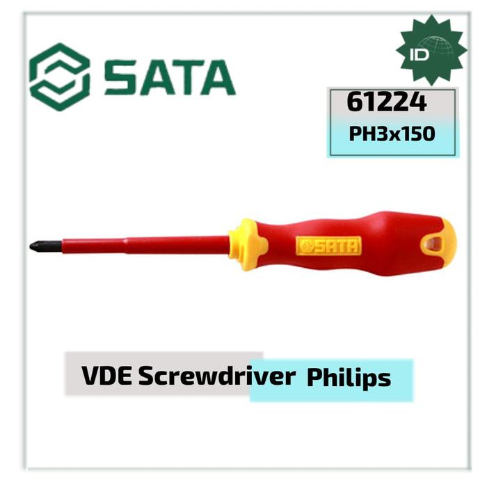 Jual OBENG PLUS VDE 61224 INSULATED SCREWDRIVER PHILLIPS #3 X 150MM ...
