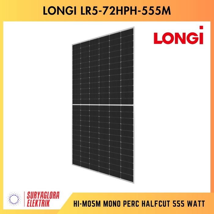 Jual LONGi 555Wp Mono PERC Halfcut Solar Module / Panel Surya 555 Wp ...