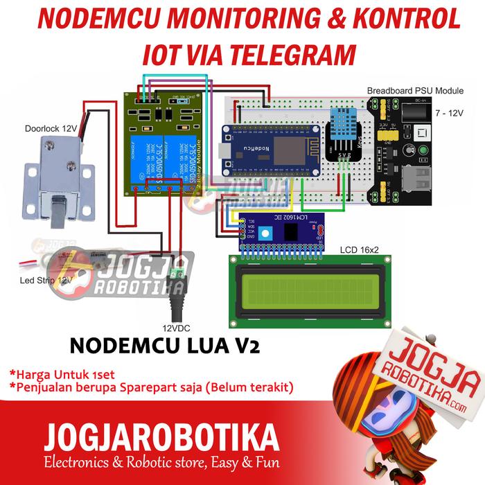 Jual NODEMCU MONITORING & KONTROL IOT VIA TELEGRAM - LOLIN V3 - Kab ...