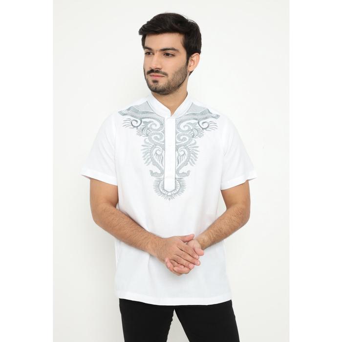 Promo Hassenda Koko Pria Linen Border Lengan Pendek Al-Karim Size XL ...