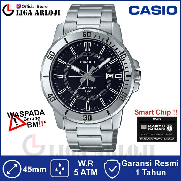 Promo CASIO MTP-VD01D-1CVUDF Jam Tangan Pria Analog Tali Stainless MTPVD01D Cicil 0% 3x ...