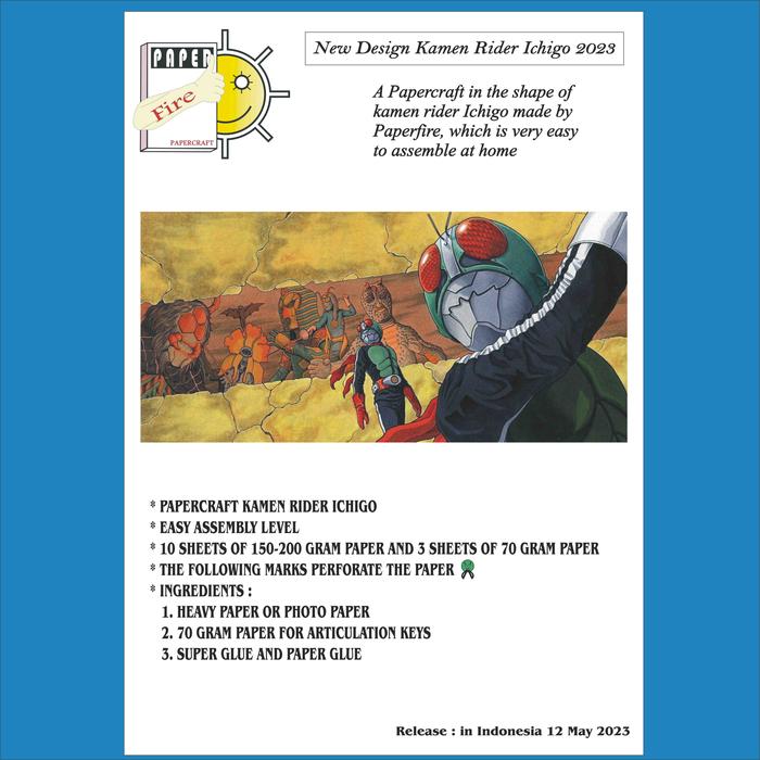 Jual papercraft Kamen rider Ichigo BELUM RAKIT - Kab. Probolinggo ...