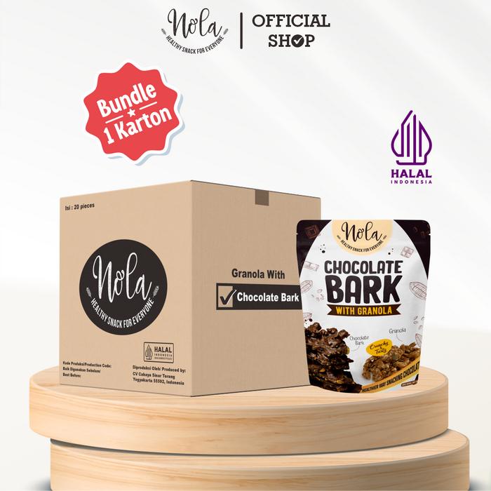 Promo Paket Nola Chocolate Bark with Granola 1 Box Isi 20 Pcs Cicil 0% ...
