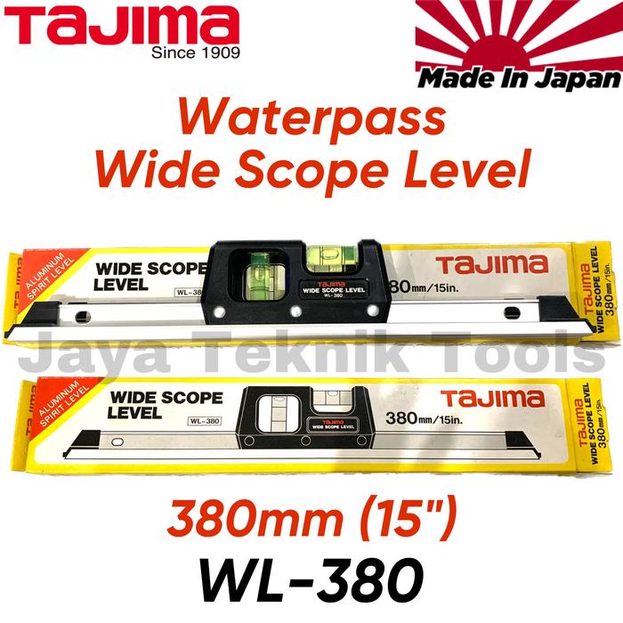 Jual Waterpass Wide Scope Level WL-380 Tajima Spirit Level Aluminium 15 in - Jakarta Barat ...
