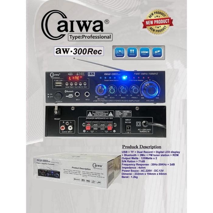 Jual POWER AMPLIFIER BLUETOOTH CAIWA AW-300REC KARAOKE STEREO MP3 ...