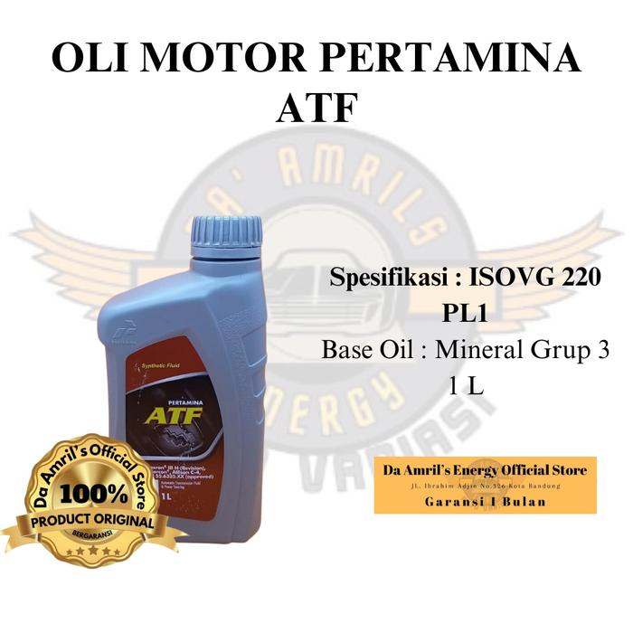 Jual Pelumas Motor Pertamina ATF 1 Liter/transmisi otomatis semua jenis kendaraan, sistem ...