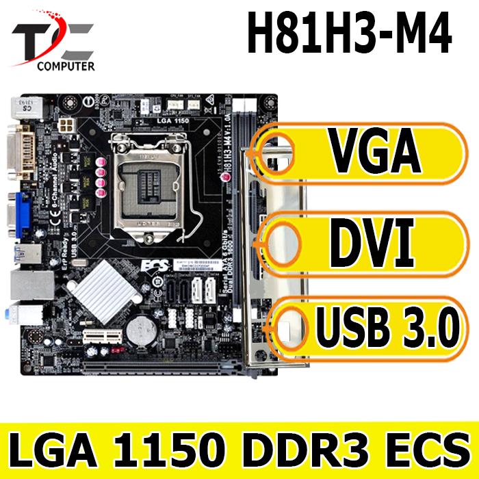 Jual MAINBOARD MOBO LGA SOCKET 1150 H81 ECS USB 3.0 - H81H3 M4 - Kota ...