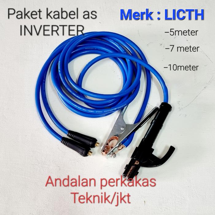 Jual Paket kabel las 16mm/10meter(kabel las 7m,tang massa 3m,2bh ...