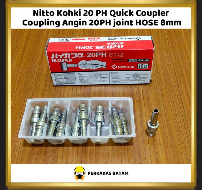 Jual Nitto Kohki 20 PH Quick Coupler Coupling Angin 20PH joint HOSE 8mm - Kota Batam - Perkakas ...