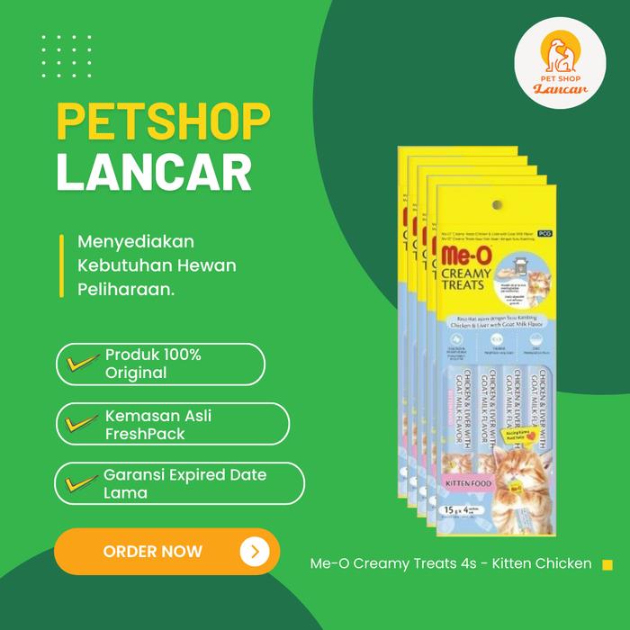 Jual MeO Me-O Creamy Treats Snack Kucing All Variant 1 pack 60gr ...