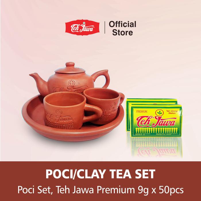 Jual Poci tea set tanah liat + Teh Jawa Premium 9g (1 pack=50 pcs ...