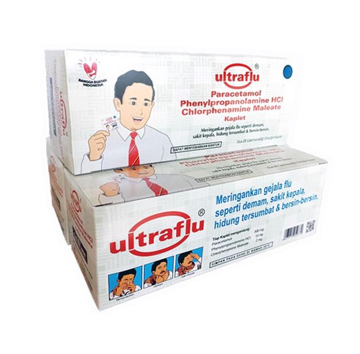 Jual Ultraflu Obat Flu Demam Sakit Kepala Box Isi 25 Strip - Kab ...