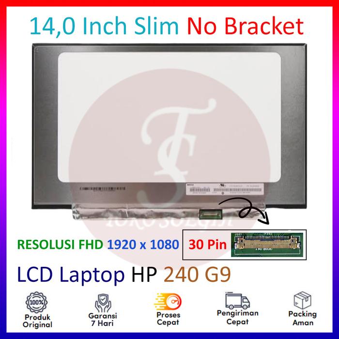 Jual Screen Replacement LCD Untuk HP 240 G9 FHD 1920x1080 14" 30 Pin ...
