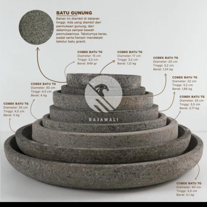 Jual Cobek Batu Asli Cobek Ulek Uleg Makanan Dapur Sayur Gado Sambal ...