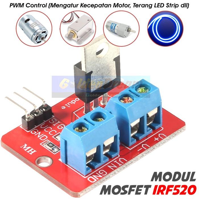 Jual Modul Mosfet IRF520 IRF 520 PWM Control Driver Motor LED MOS ...