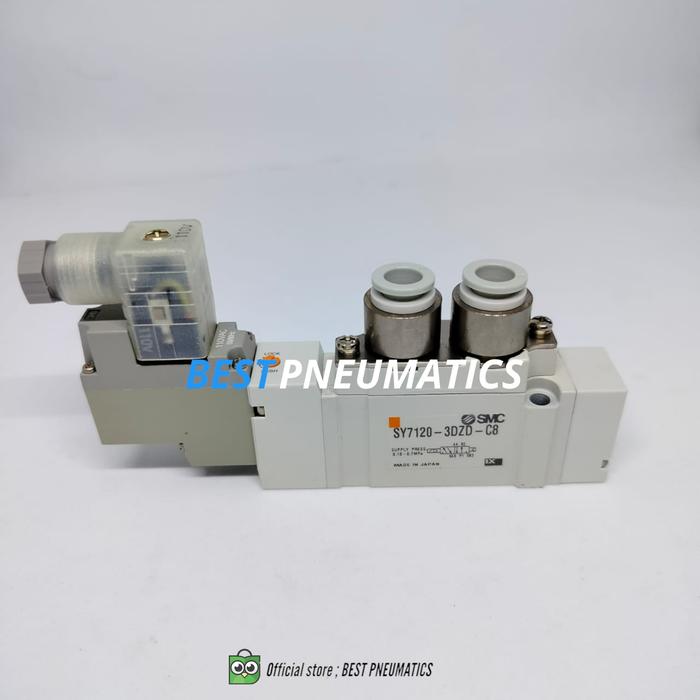 Jual SMC SY7120-3DZD-C8 110V Solenoid Valve 2 Position Single SY Series ...