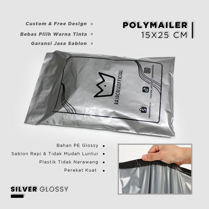 Jual Plastik packing sablon 15x25 cetak custom polymailer free design ...