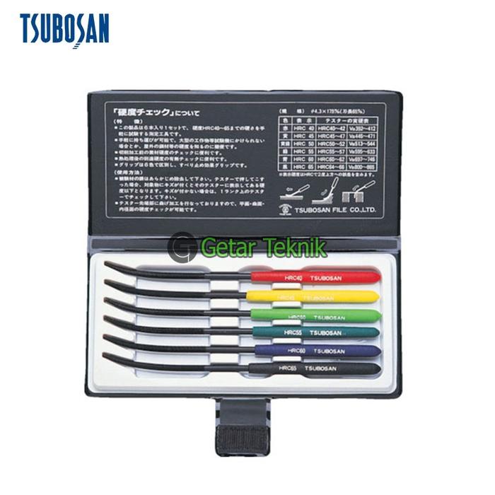 Jual Tsubosan Ma00600 hardness tester file set (hrc40 - hrc65) 6pcs ...