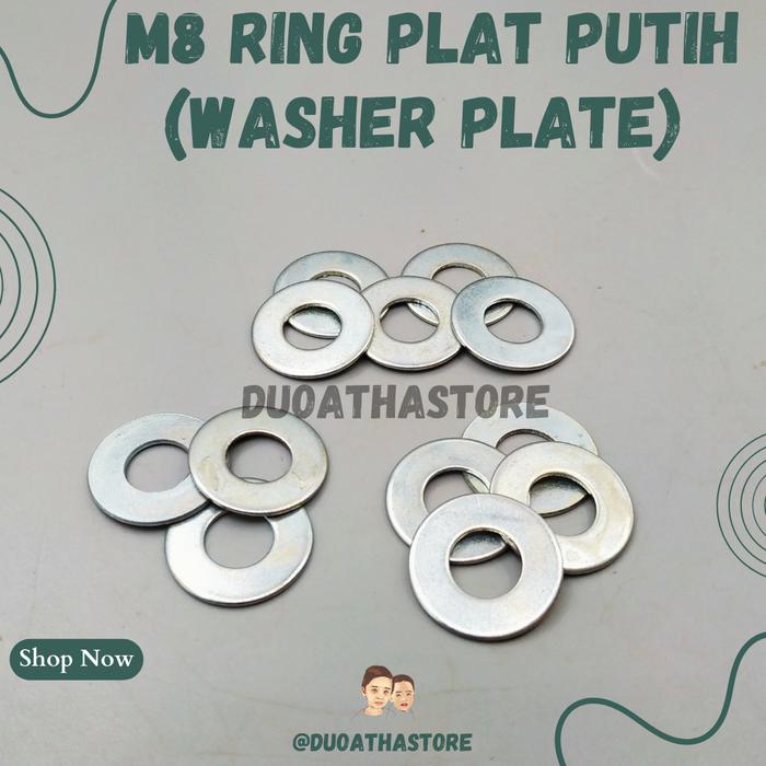 Jual M8 Ring Plat Galvanis Putih WP Washer Plate 8mm - Kab. Tangerang ...
