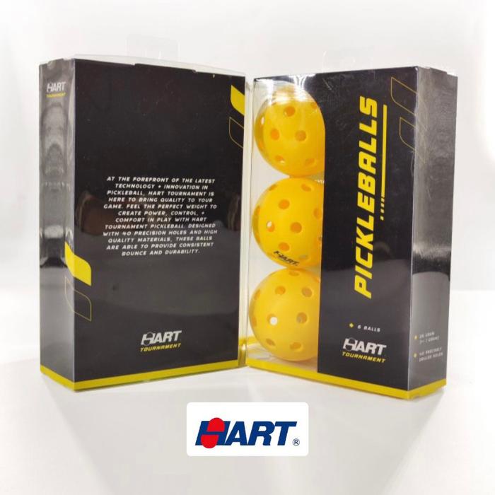 Jual bola pickleball HART TURNAMENT isi 6 dengan 40 lubang - Kuning ...