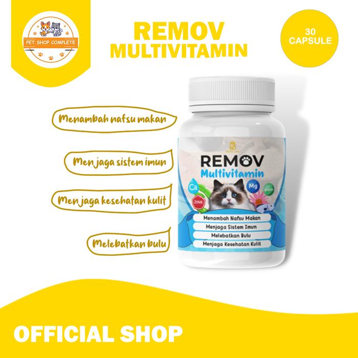 Jual MULTIVITAMIN KUCING REMOV MULTIVITAMIN 30 CAPSULE - Kota Denpasar ...