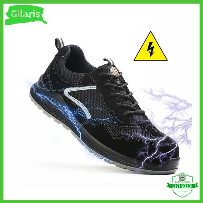 Jual Sepatu safety anti static insulasi 6kv kulit sapi asli hitam ...