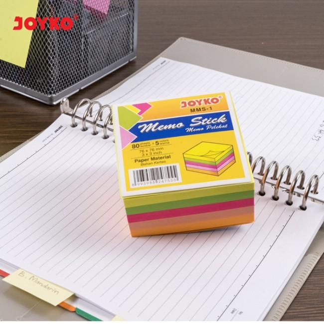 Jual Kertas sticky note warna warni JOYKO type MMS-1 kertas memo tempel ...
