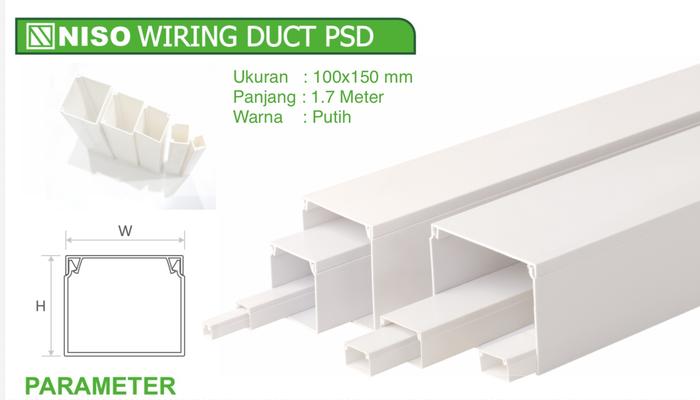 Jual NISO Kabel DUCT 100x150 1.7M Pelindung Ducting PVC Putih 10CM 15CM ...
