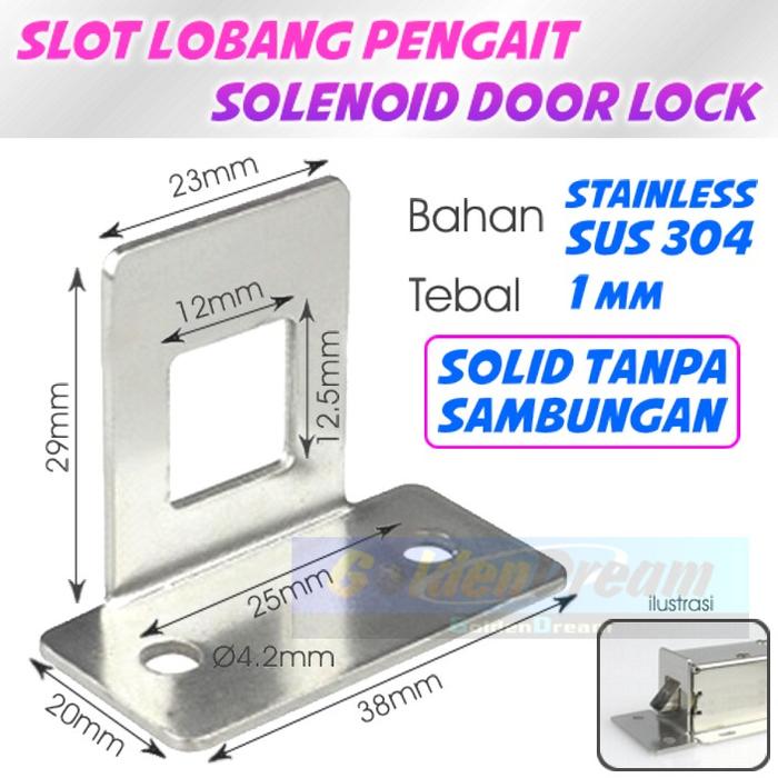 Jual Slot Lobang Pengait Kunci Solenoid Door Lock Lubang Kait Lidah ...