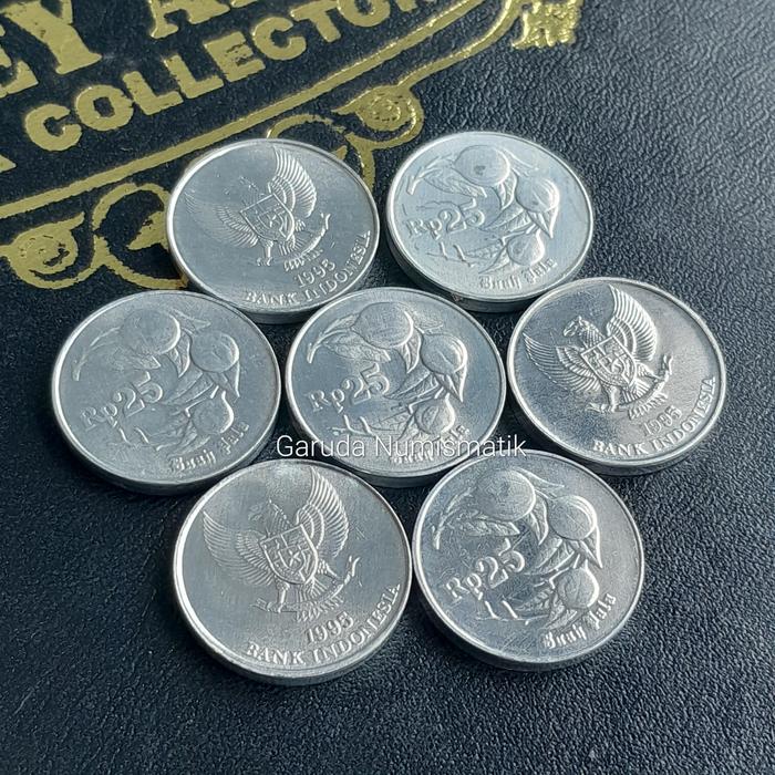 Jual Koleksi Uang Koin Kuno 25 Rupiah Pala Tahun 1995 - Kinclong Lepas ...