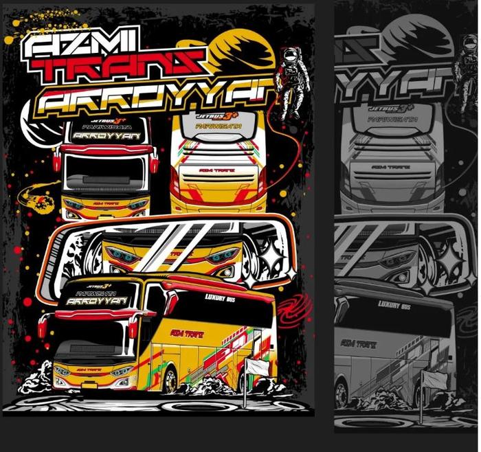 Jual Stiker Bus Mania Bus Artis Basuri Azzmi Trans Aroyan Laser Sticker ...