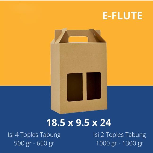 Jual box jinjing 2 toples tabung 1000ml kardus tenteng packaging ...